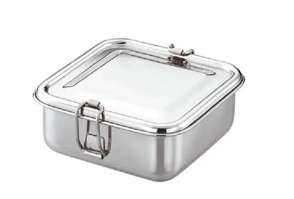 Square Lunch Box (With Steel Container) - PKW